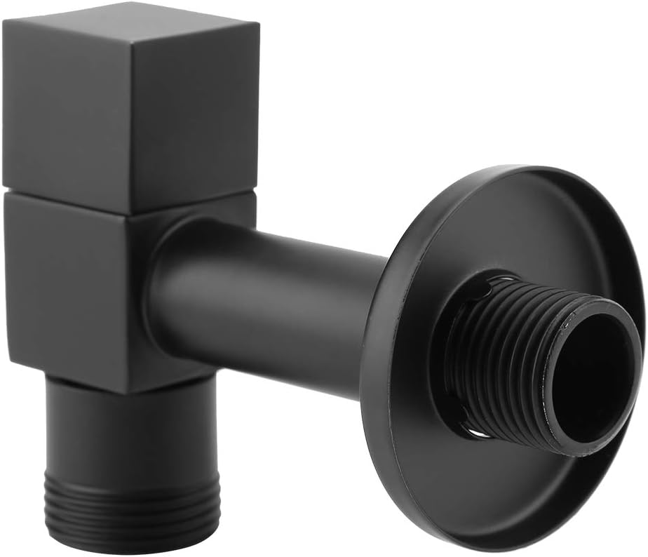 Cold Water Faucet Black Copper Square Handle Washing Machine Faucet ...