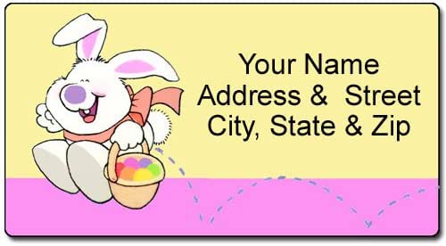 Amazon.com : Personalized Easter Address Label - Easter Bunny ...