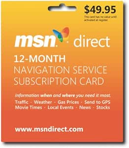 Amazon.com: MSN Direct 12-Month Subscription Prepaid Card