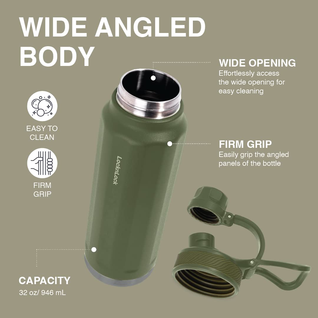 Mua LocknLock Trek Bottle Stainless Steel Double Wall Insulated, 32 oz ...