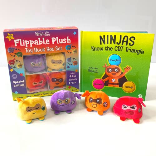 Ninja Life Hacks Flippable Toy CBT Book Box Gift Set (Angry Ninja ...
