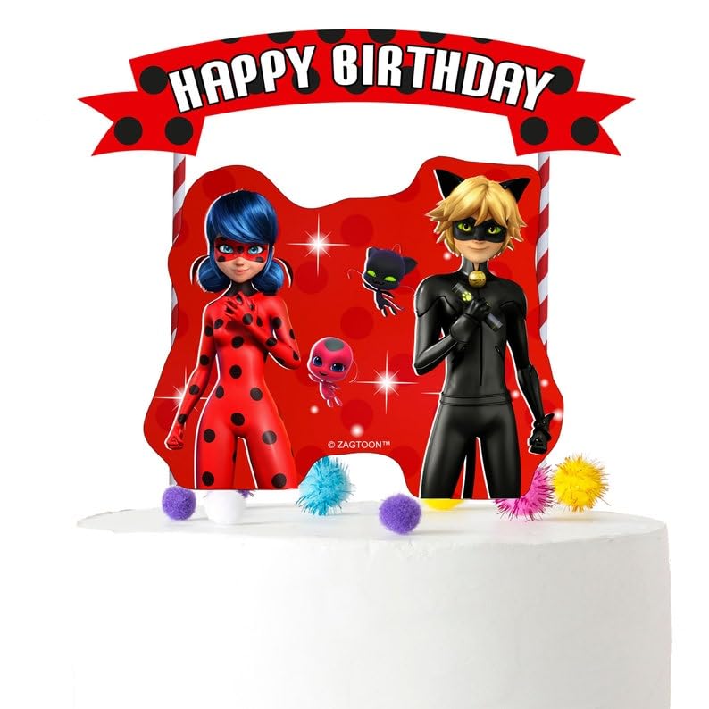 Mua Miraculous Ladybug Cake Topper. Cartoon Miraculous Ladybug Party ...