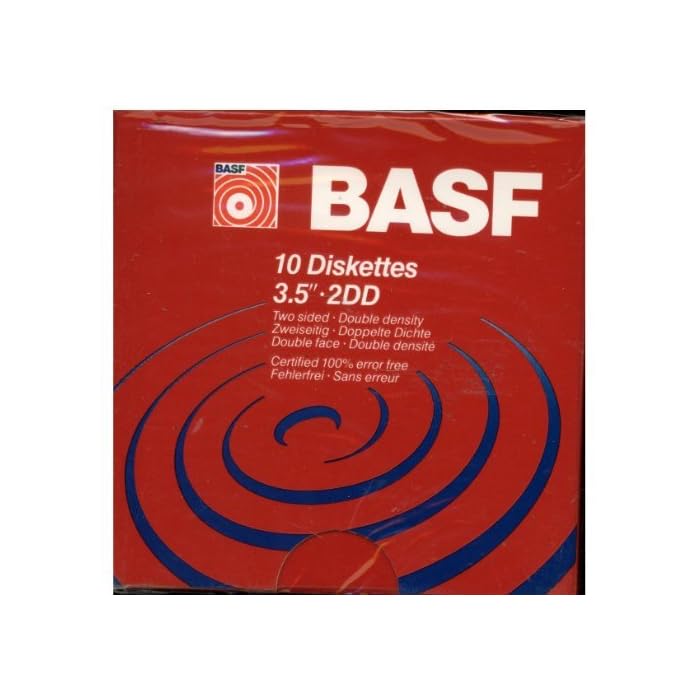 Basf 35 Inch Two Sided Double Density Floppy Disk 10 Pack 3425
