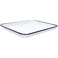 Amazon.com: Kichvoe White Enamel Baking Cookie Sheet, Enamelware Roll ...