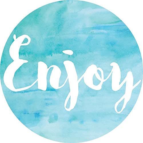 Amazon.com: 24 ROUND ENJOY STICKER LABEL, ENJOY 2, WEDDING THEMED ...