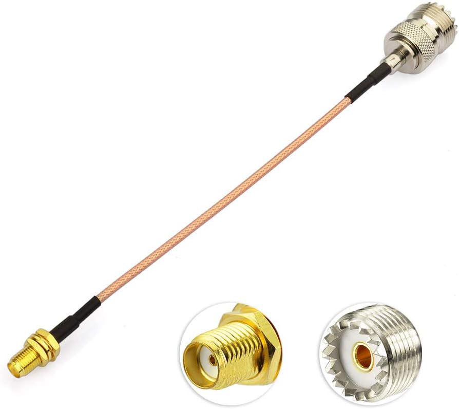 Eightwood SMA UHF Cable CB Radio Cable SMA Female Bulkhead to UHF ...