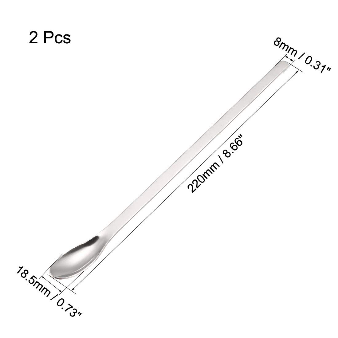 sourcing map Sampling Spoons 220mm 304 Stainless Steel Lab Reagent ...