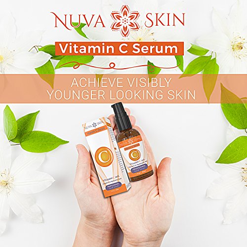 Nuva Skin Vitamin C Serum for Face and Eyes w/Hyaluronic Acid & Liquid ...