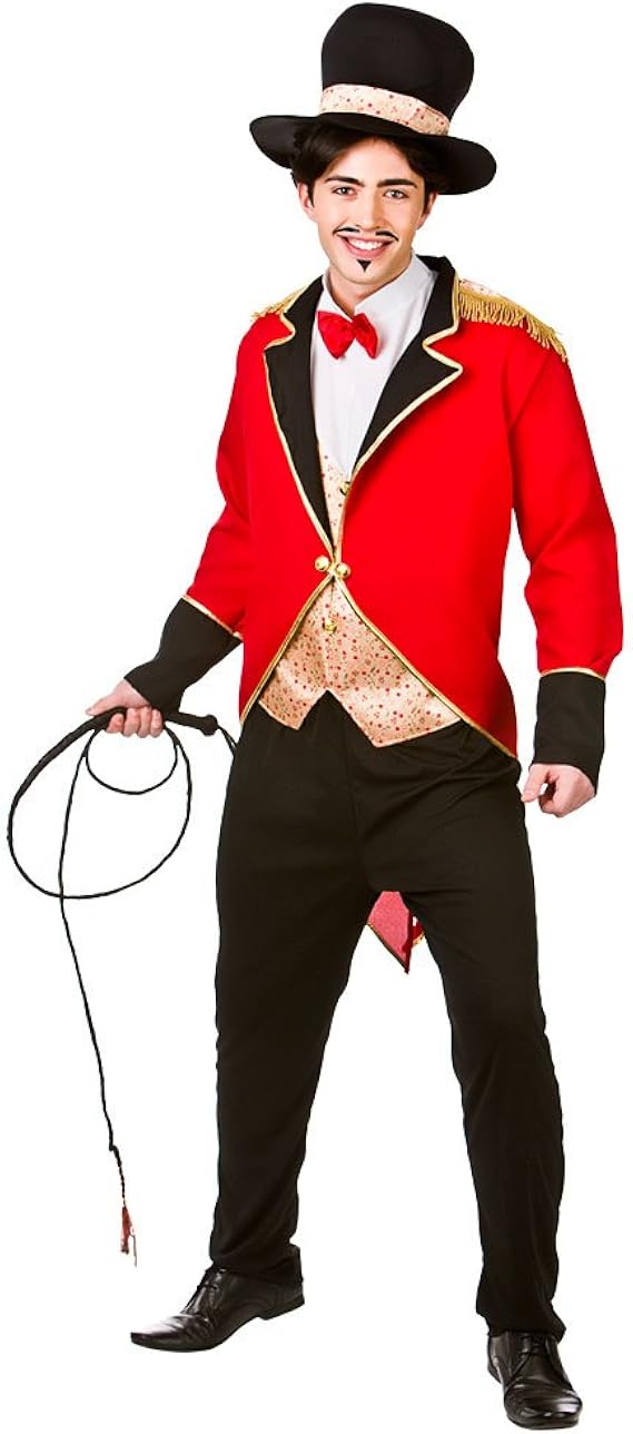 Mens Circus Ringmaster Costume for Carnival Clown Parade Funfair Fancy ...