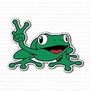 Amazon.com : Frog V Sign Victory Peace Sticker : Everything Else