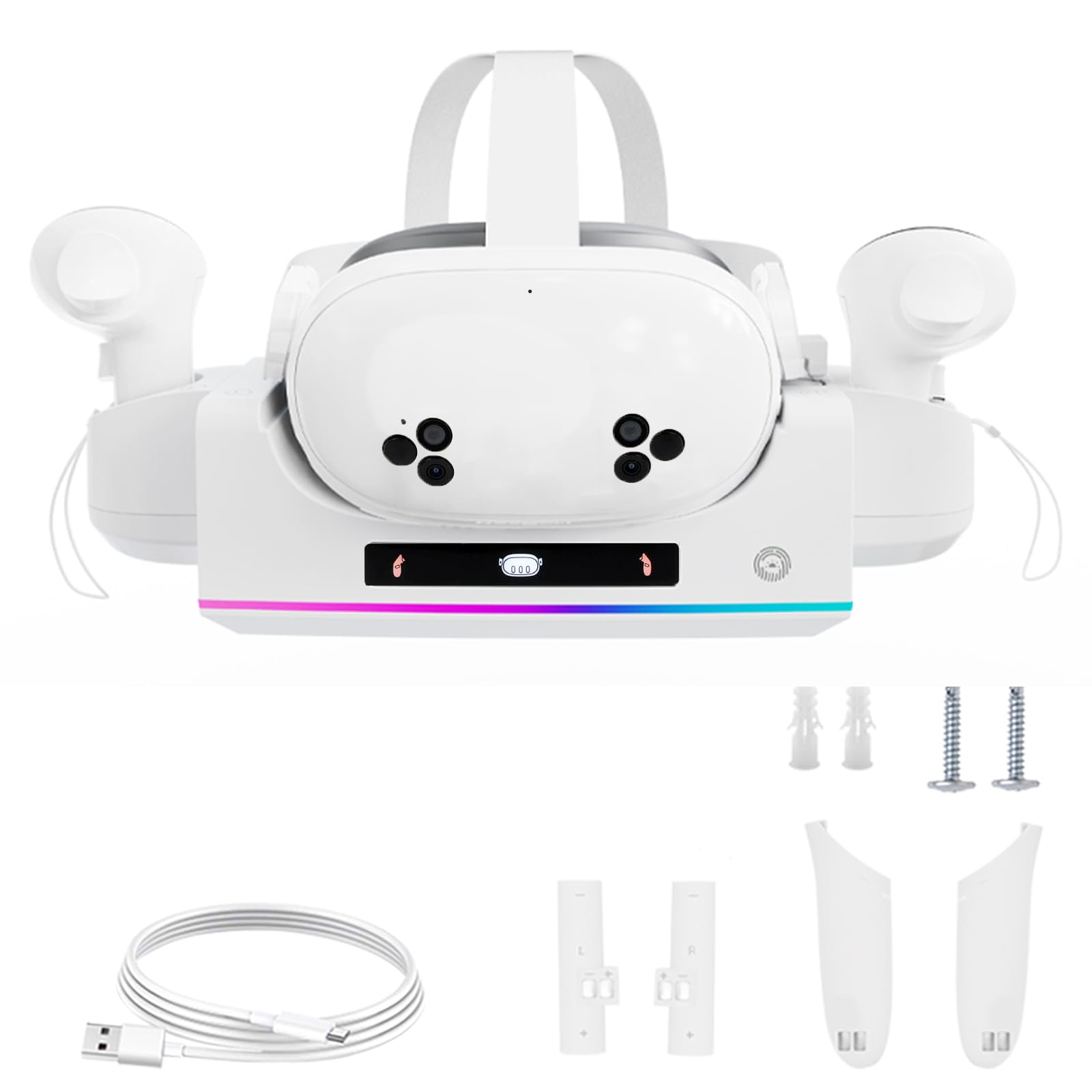 VR Charging Station for Meta Quest 3s, Fast Charging Dock with LED ...