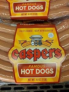 Caspers Famous Hot Dogs 16 Oz (4 Pack): Amazon.com: Grocery & Gourmet Food