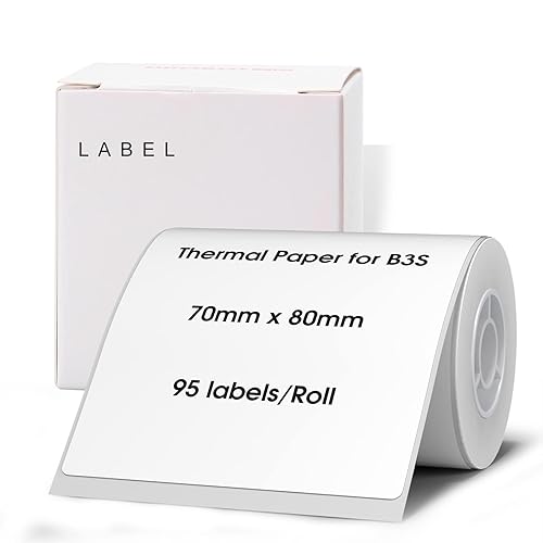 NIIMBOT Labels for B3S/K3 Label Printer, 2.76''x3.15'' (70x80mm ...
