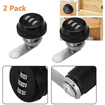 Combi-Cam 7850R-L-Black Combination Cam Lock, 1-1/8" Black Finish ...