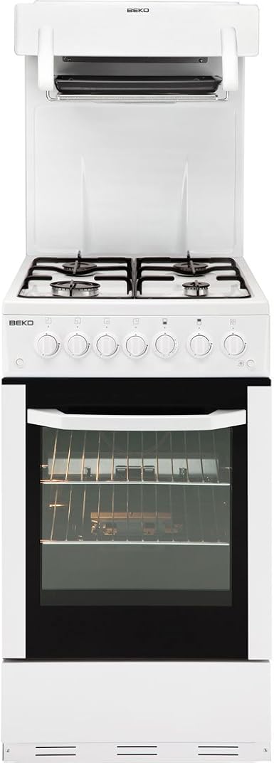 Beko BA52NEW 50cm High Level Gas Cooker with 4 Hotplate Burners in ...