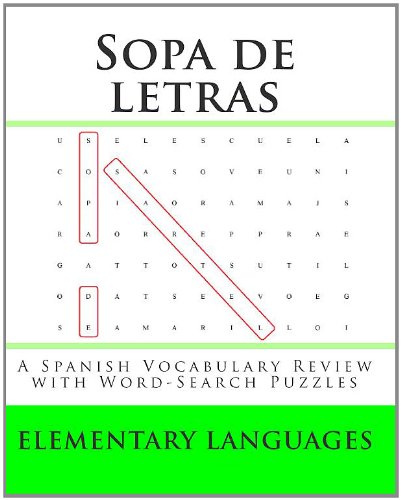 Sopa de Letras: A Spanish Vocabulary Review with Word-Search Puzzles ...