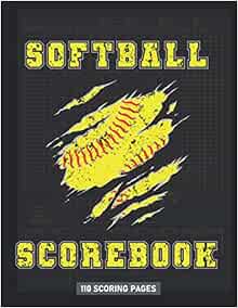 Softball Scorebook: Softball Scorekeeping Book with Batting, Pitching ...