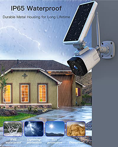 Solar Security Camera System Outdoor Wireless WiFi 4 Pack, 3MP Solar ...