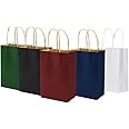 Amazon.com: 100 Pack Multicolor Small Color Gift Bags with Handles Bulk ...