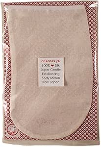 Amazon.com: Chidoriya 100% Pure Silk Body Mitten, Gently and Thoroughly ...