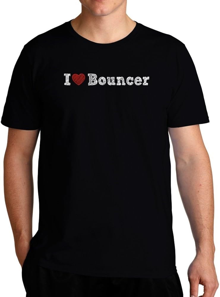 Eddany I Love Bouncer T-Shirt: Amazon.co.uk: Clothing