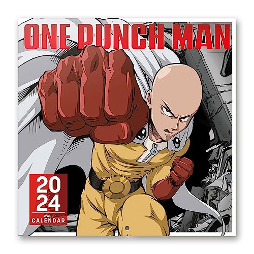 Grupo Erik One Punch Man Wall Calendar 2024 12" x 12" | 12 Month ...
