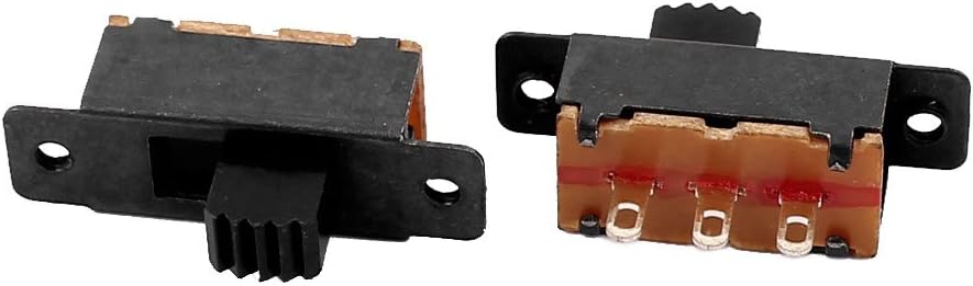 sourcingmap 10Pcs 2 Position 3P SPDT Micro Miniature Laboratory Slide Switch Latching Toggle ...
