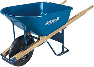 Amazon.com : Jackson M6T22 M6T22KB Wheelbarrow, 6-Cubic Foot Capacity ...