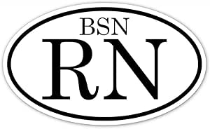 Amazon.com: Euro Decal BSN Registered Nurse RN Caduceus Emblem Seal ...