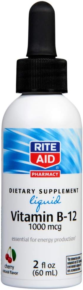 Amazon.com: Rite Aid Vitamin B12 Liquid, 1000 mcg, Cherry Flavor - 2 fl ...