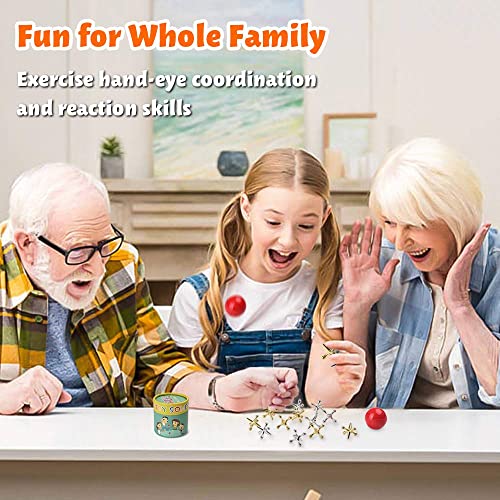 TriMagic Jacks Game with Ball, Old School Jax Game Toys, Retro Vintage ...