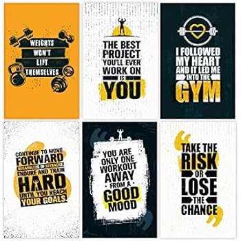 Amazon.com: Set Of 6, 11x17 Inspirational Gym Posters | Motivational ...