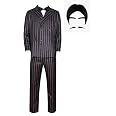 Amazon.com: Fedtoku Adult Gomez Addams Costume Mens Gomez Cosplay ...
