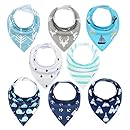 Amazon.com: Baby bibs 8 Pack Soft and Absorbent for Boys & Girls - Baby ...