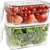 2 Piece Bread Crisper, Vegetable and Fruit Organizer with Handle and ...