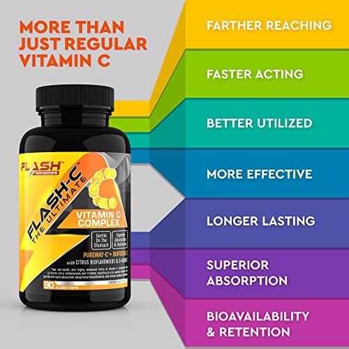 Vitamin C Complex - VIT C Supplement with Citrus Bioflavonoids and D-Ribose - Naturally Vegan ...