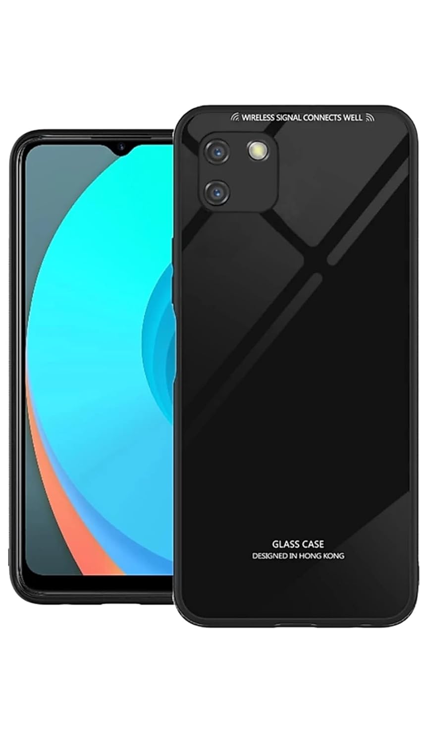 Glass Back case Slim Fashion Hard Glass Back Cover Soft: Amazon.in ...