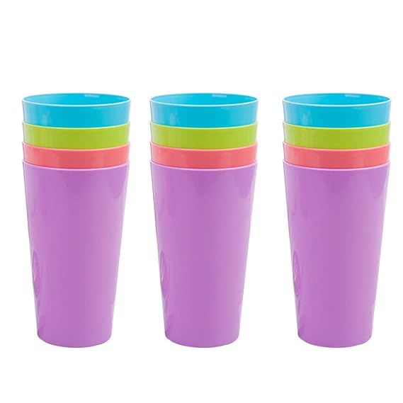 Plastic Cups 12 Pcs Reusable Cups Camping Cups Drinking Cups for Indoor ...