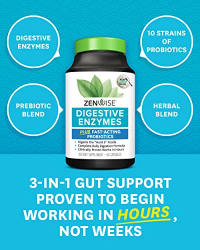Zenwise Digestive Enzymes - Probiotic Multi Enzyme with Probiotics and ...