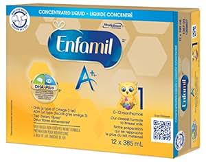 Enfamil A+ Infant Formula, Concentrated Liquid Cans, 385mL, 12 pack: Amazon.ca: Health ...