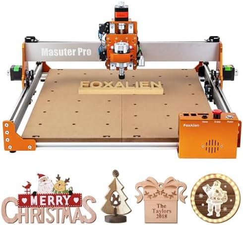 FoxAlien Masuter Pro CNC Router Machine, Upgraded 3-Axis Engraving All ...