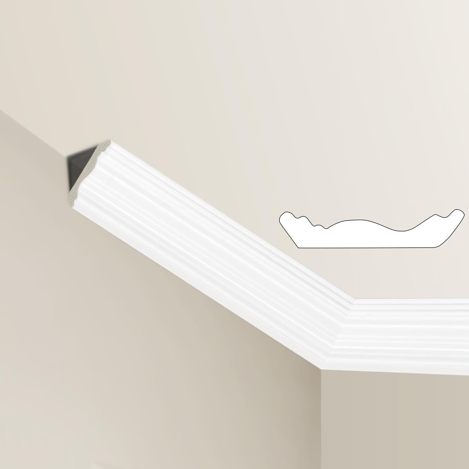 Ceiling Crown Molding Trim white for sale | Delran, NJ | Nellis Auction