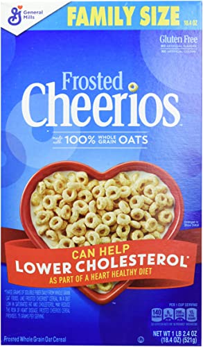Frosted Cheerios Breakfast Cereal with Oats, Gluten Free, 18.4 oz (Pack ...