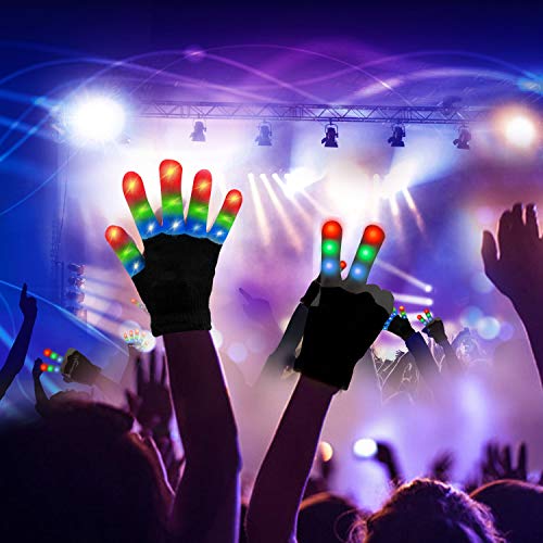 WEICHUANGXIN LED Gloves,Cool Toys Kids Light Up Gloves Finger Lights ...