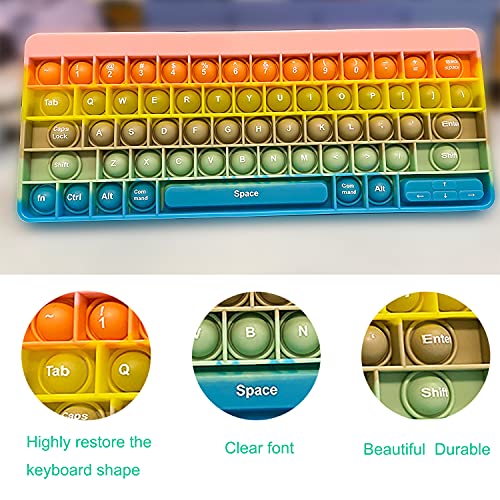 Sensory Click Toy LED Keyboard Fidget Toy Keychain - Stress Reliever ...