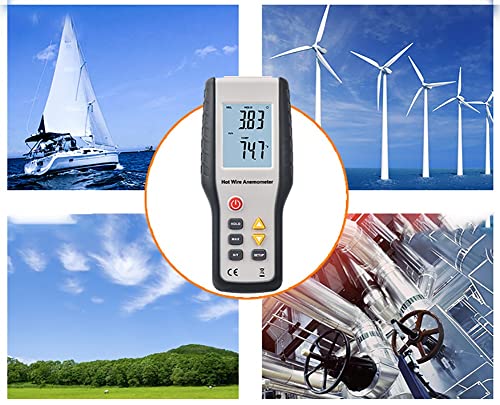 Duct Hot Wire Anemometer, Thermal Anemometer With Backlight LCD Display ...