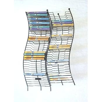 Amazon.com: Artisan Modern Black Metal 70 DVD Wave Tower/Wall Mount ...