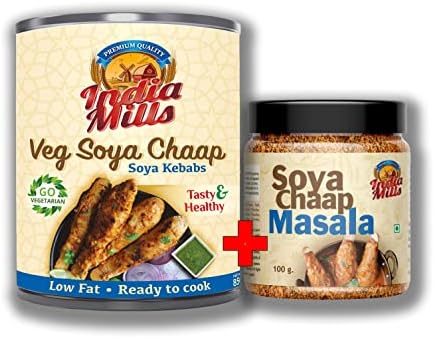 INDIA MILLS Soya Chaap 850g and Soya Chaap Masala 100g Value Pack price ...