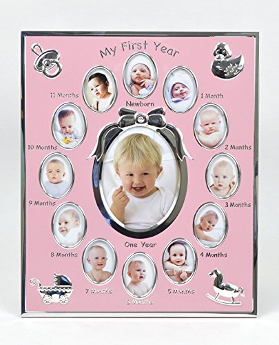 Price tracking for: Concepts Baby My First Year Pink Metal Picture ...
