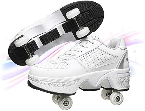 Deformation Roller Shoes Unisex Skating Shoes Pop Out Wheel Roller ...